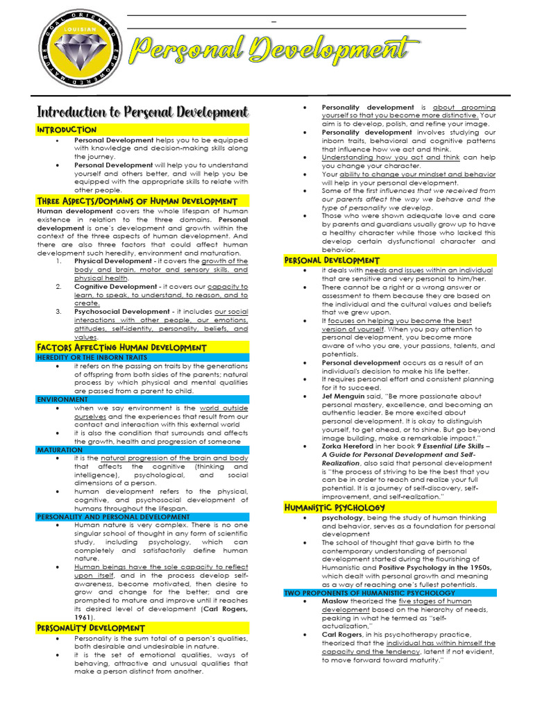 Personal Development | PDF