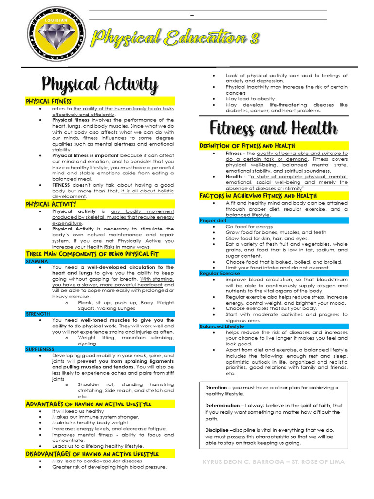 Physical Education 3 | PDF