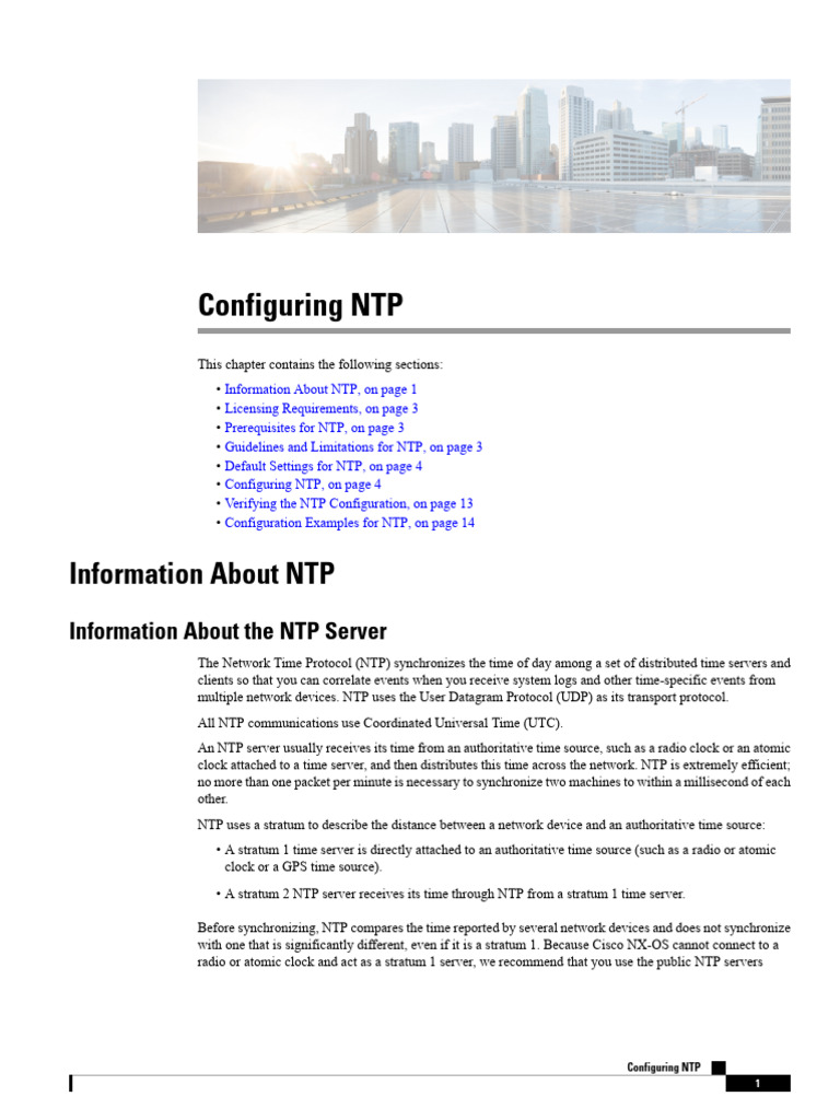 Configuring ntpv4 | PDF
