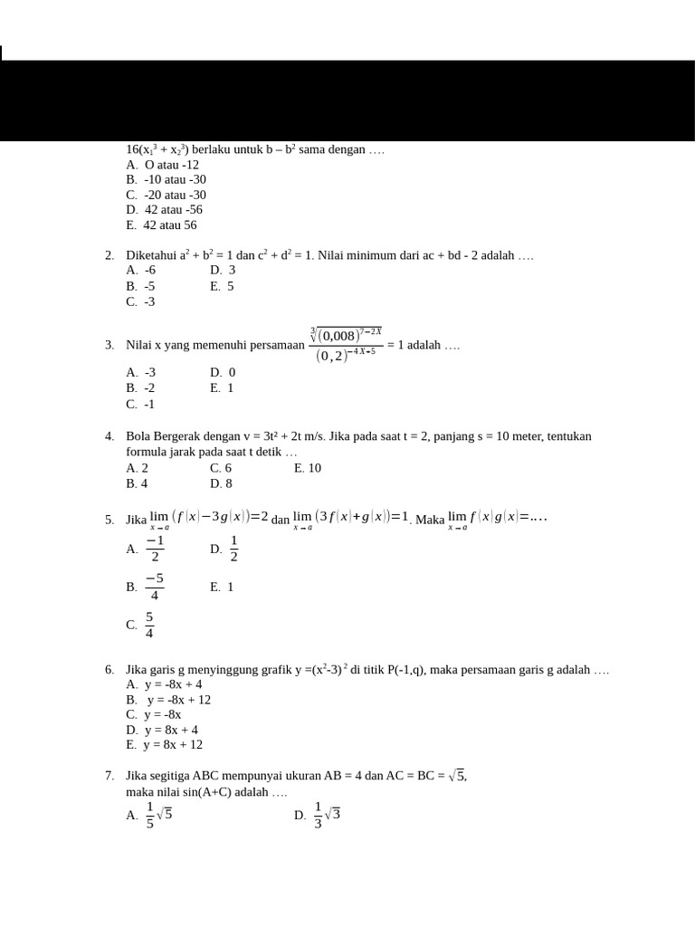 Subtes MTK Dasar | PDF