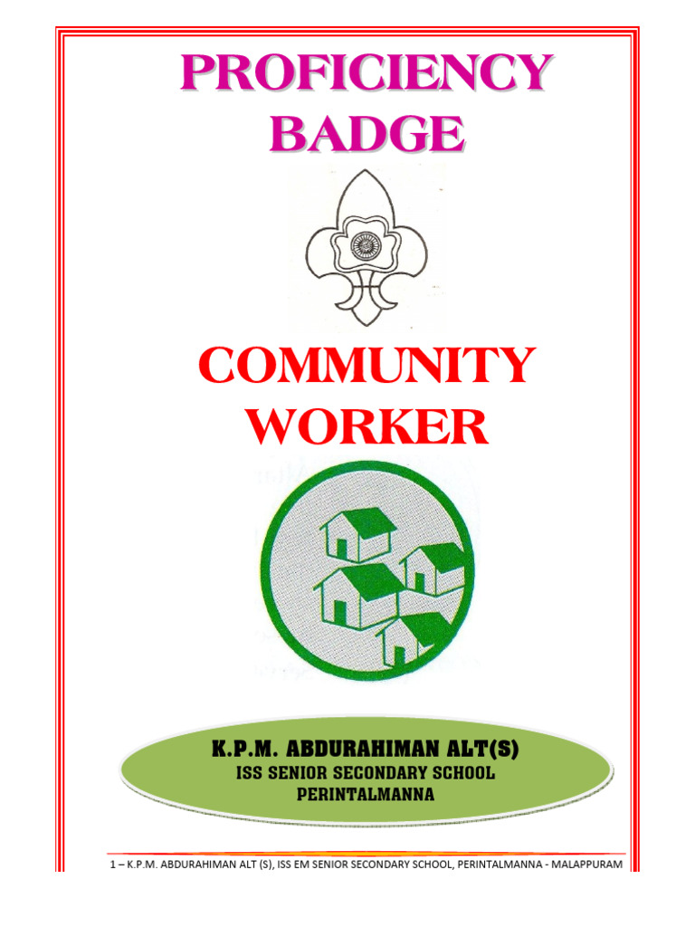 Community Worker Prof. Badge Scout PDF | PDF