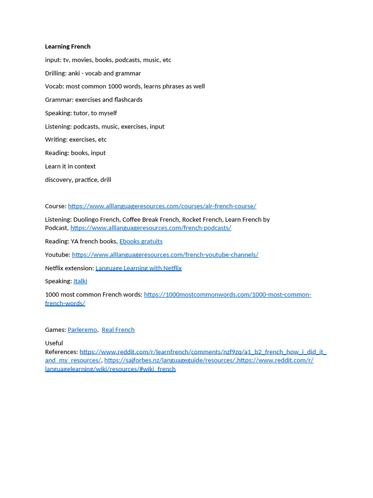 Learning French | PDF