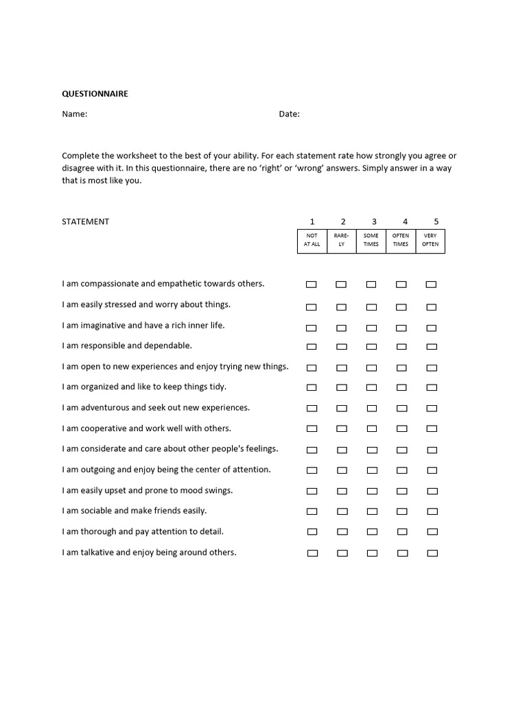 Personality Questionnaire 26aug24 | PDF
