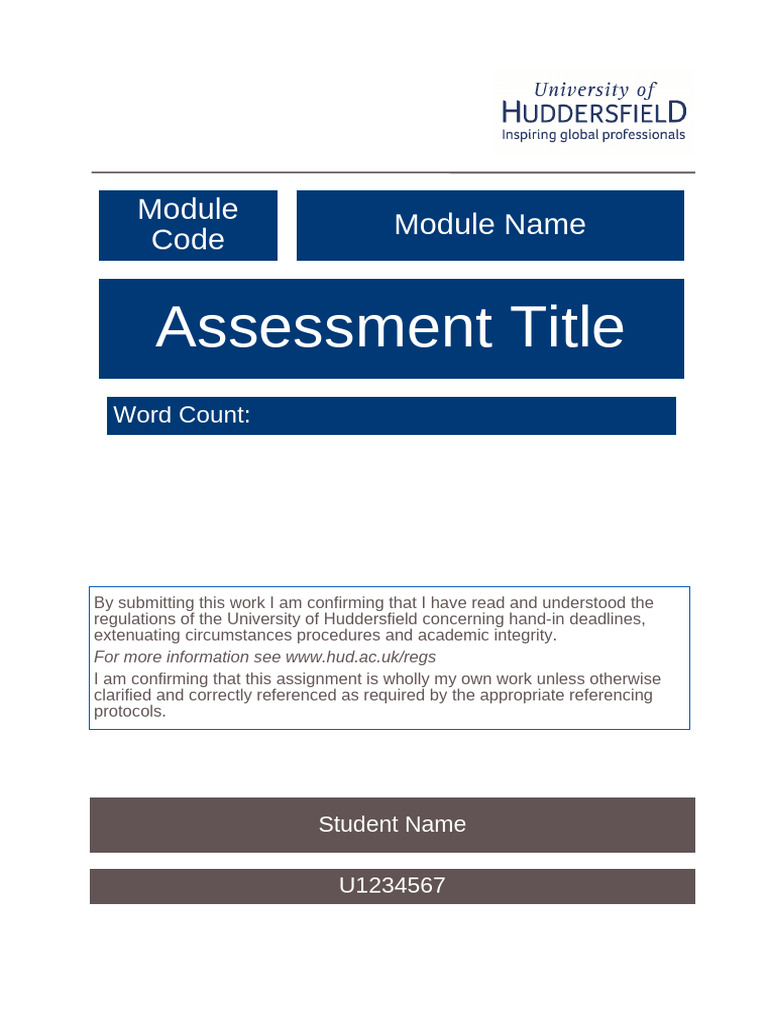 Module Code - Assessment Title - U1234567 - First Last | PDF