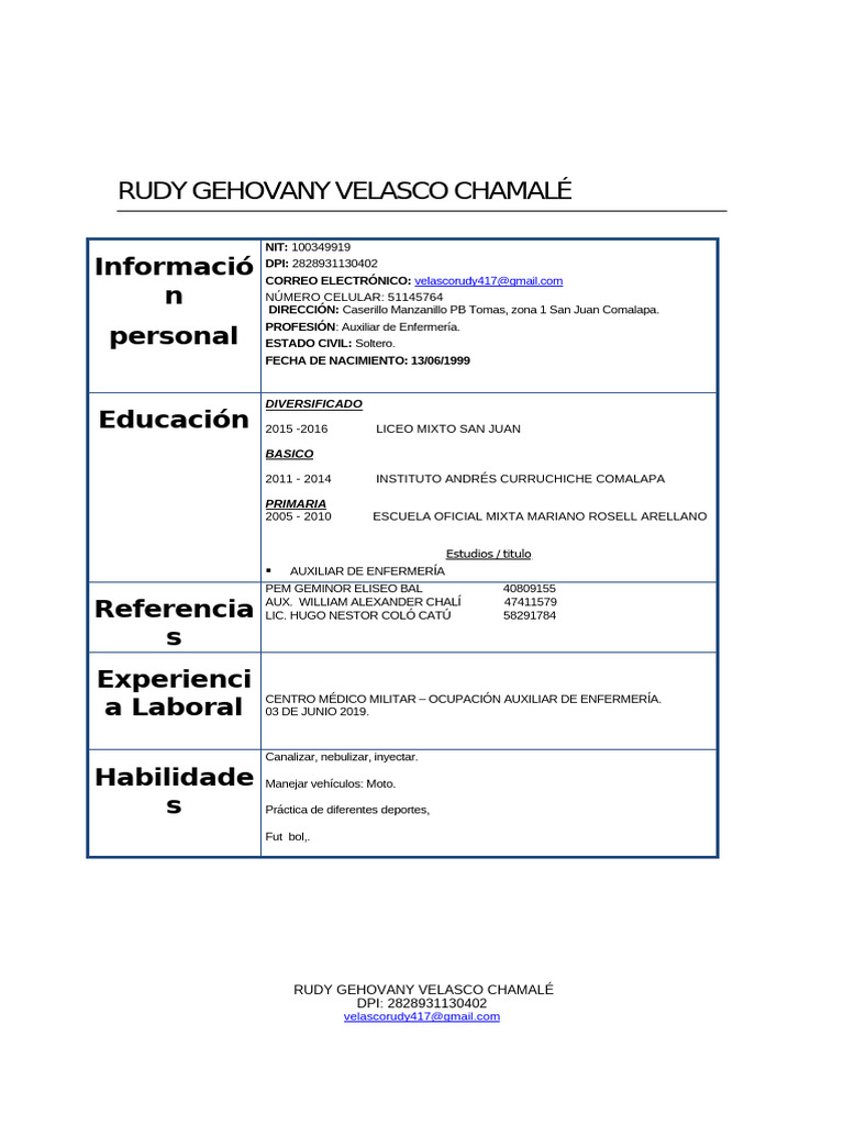 Curriculo Chama y Wiliam (1) | PDF