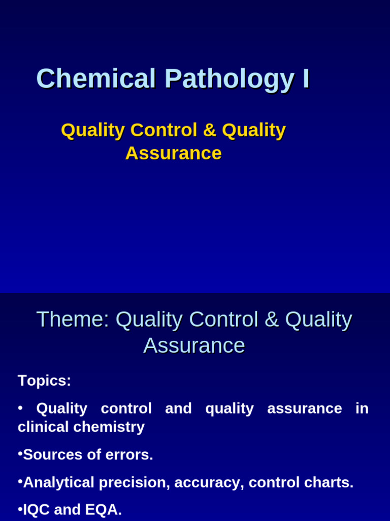 02 - Quality Control & Reference Range | PDF