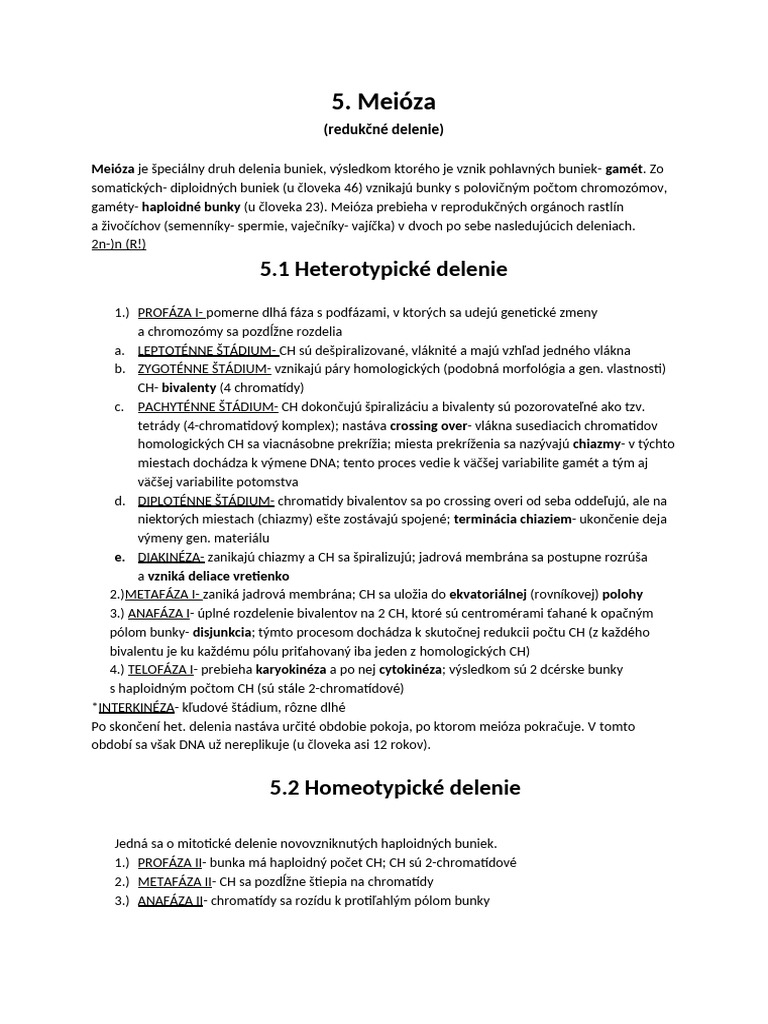 5.) Meióza | PDF