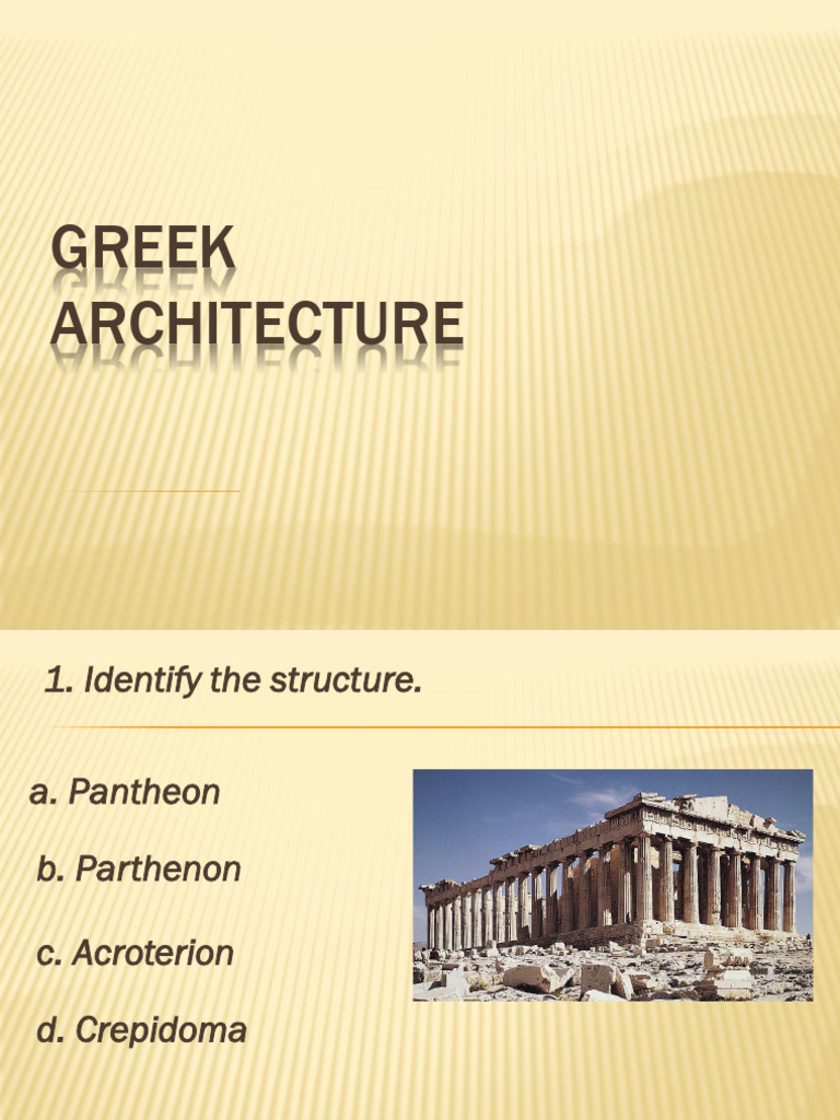 Greek Architecture | PDF