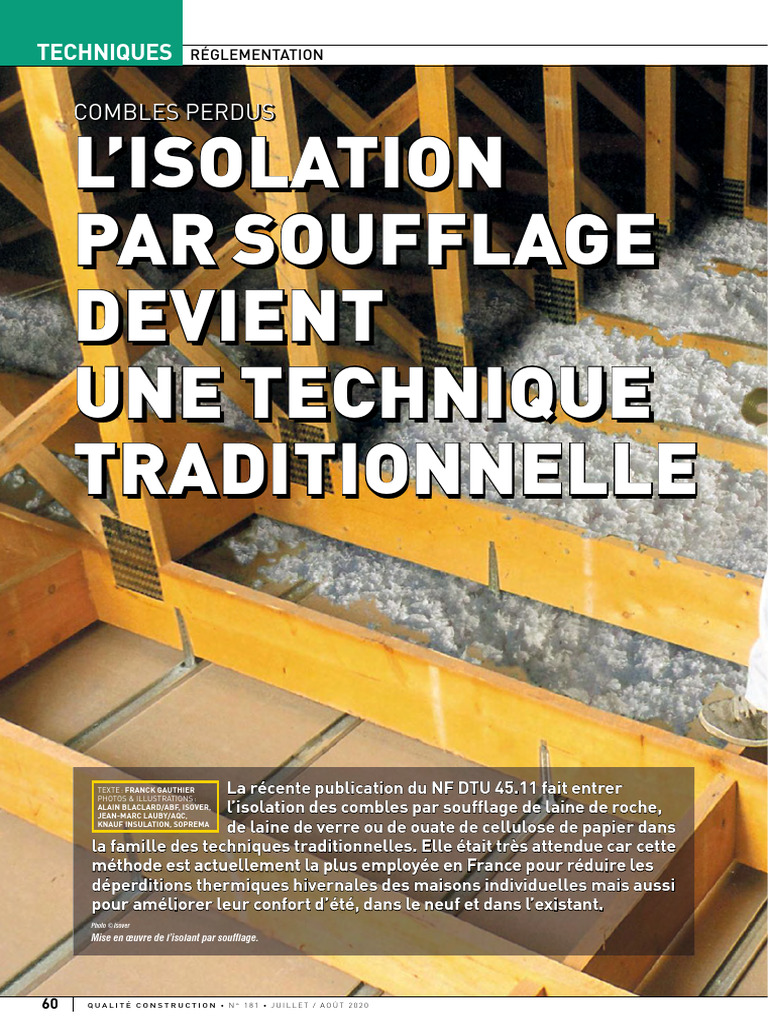 NF DTU 45.11 Isolation Des Combles | PDF