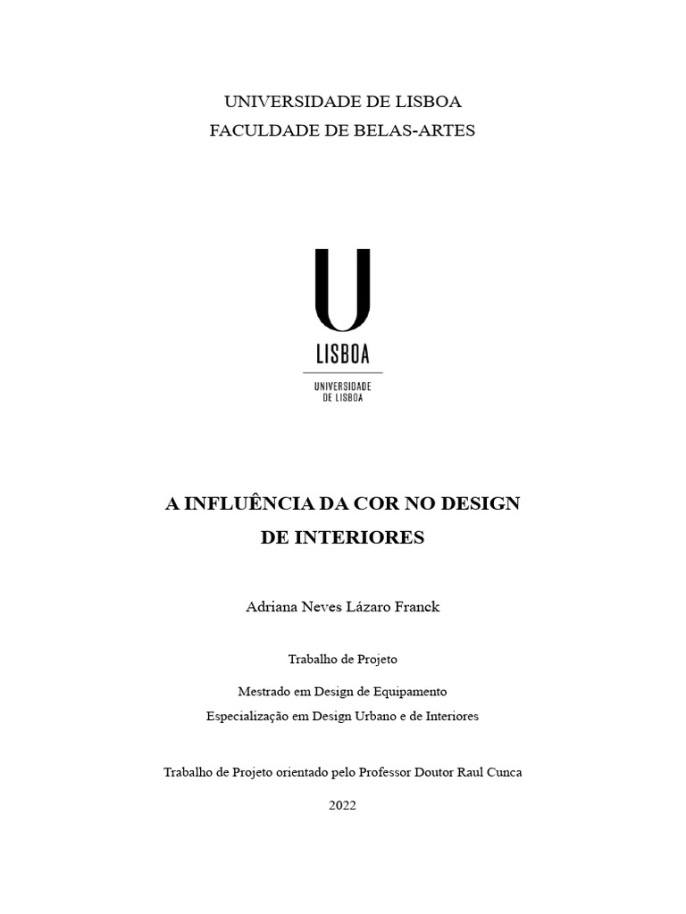 A Influencia Das Cores No Design de Interiores | PDF