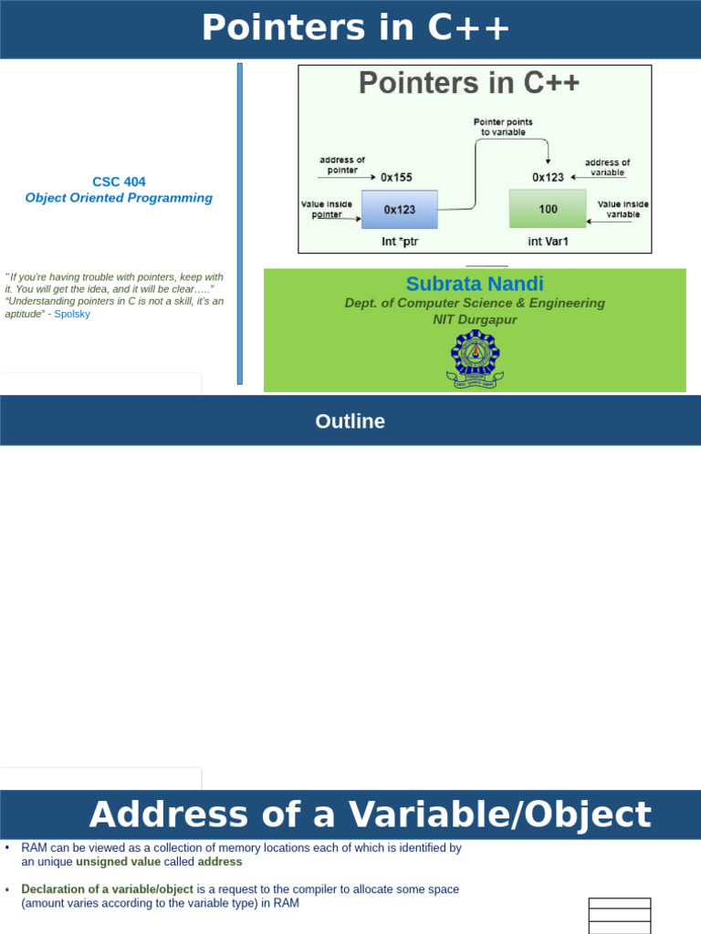 Lect 5 Pointers in C++ | PDF