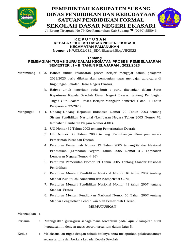 SKBM 2022-2023 Ekasari | PDF