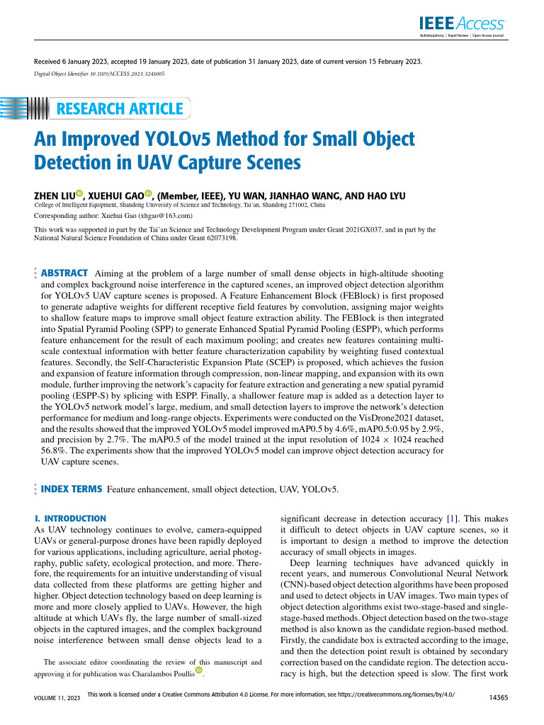 An Improved YOLOv5 Method For Small Object | PDF | Applied Mathematics