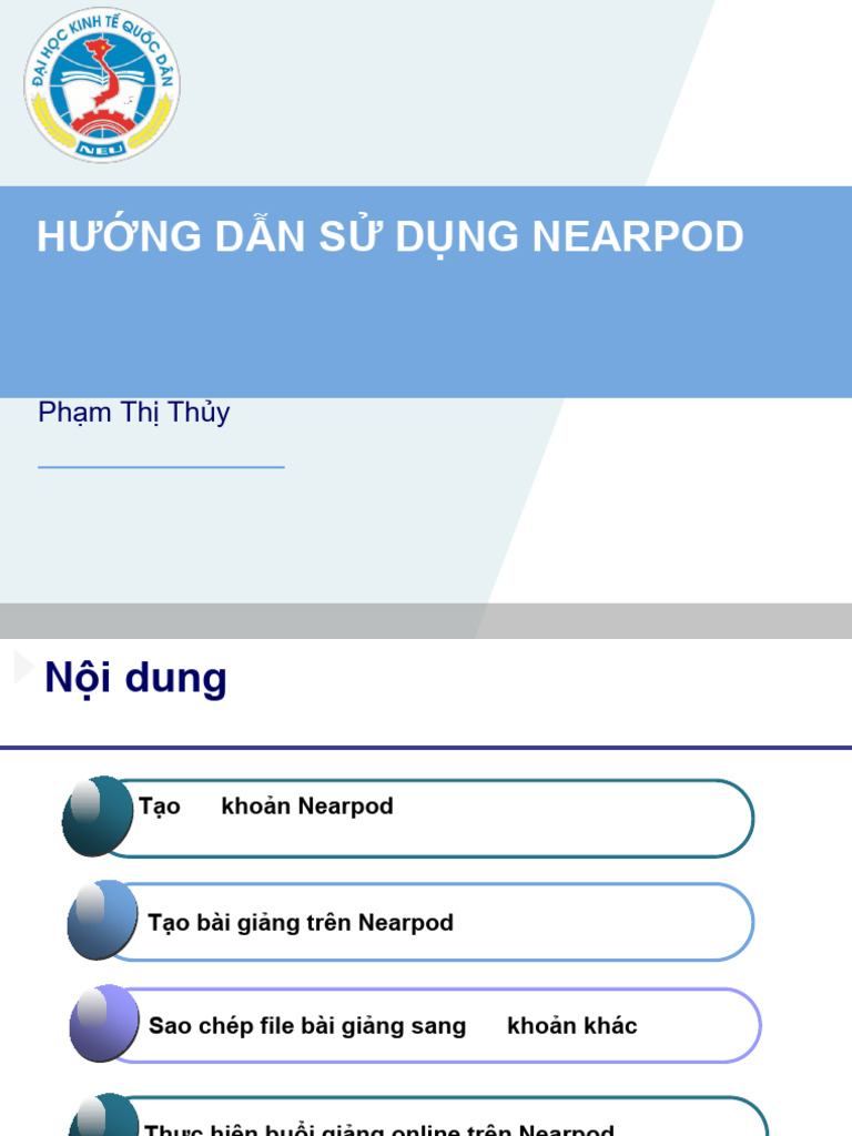 hướng dẫn sử dụng Nearpod | PDF