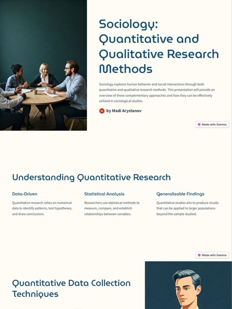 Sociology Quantitative and Qualitative Research Methods | PDF