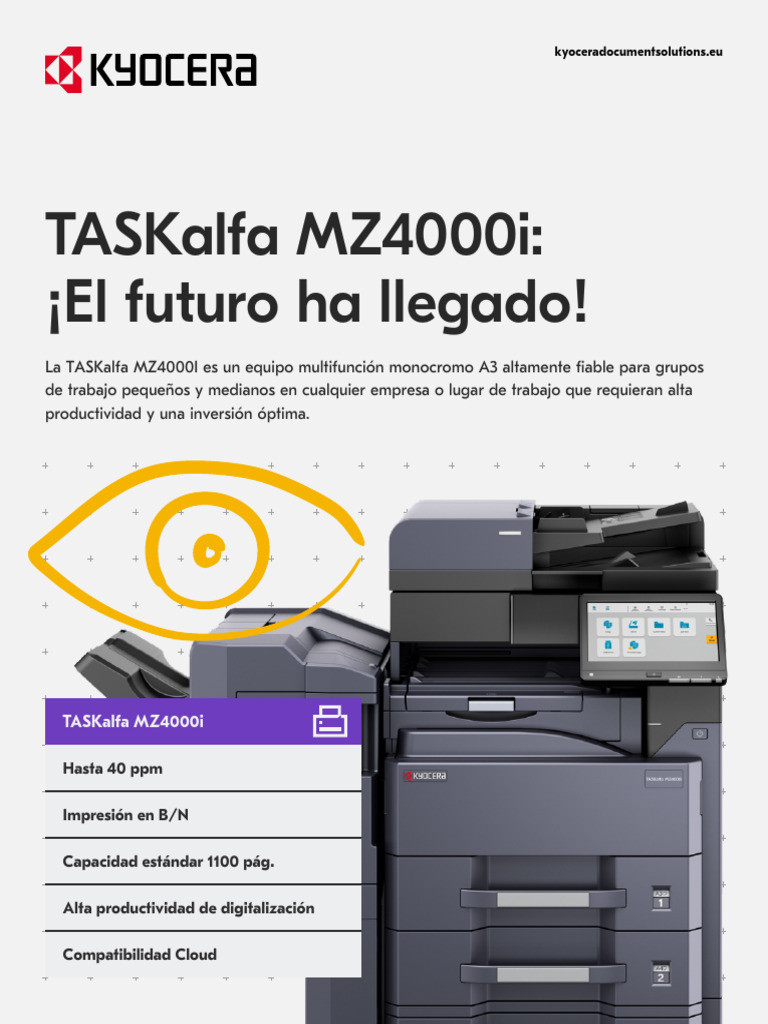 TASKalfa MZ4000i Datasheet | PDF