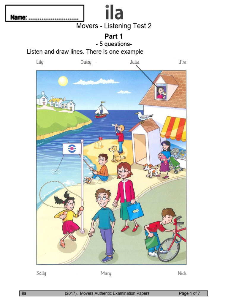 Cambridge Movers Listening Test 2 | PDF