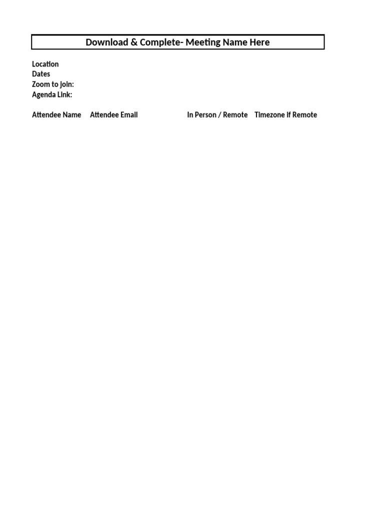 Meeting Request Template | PDF