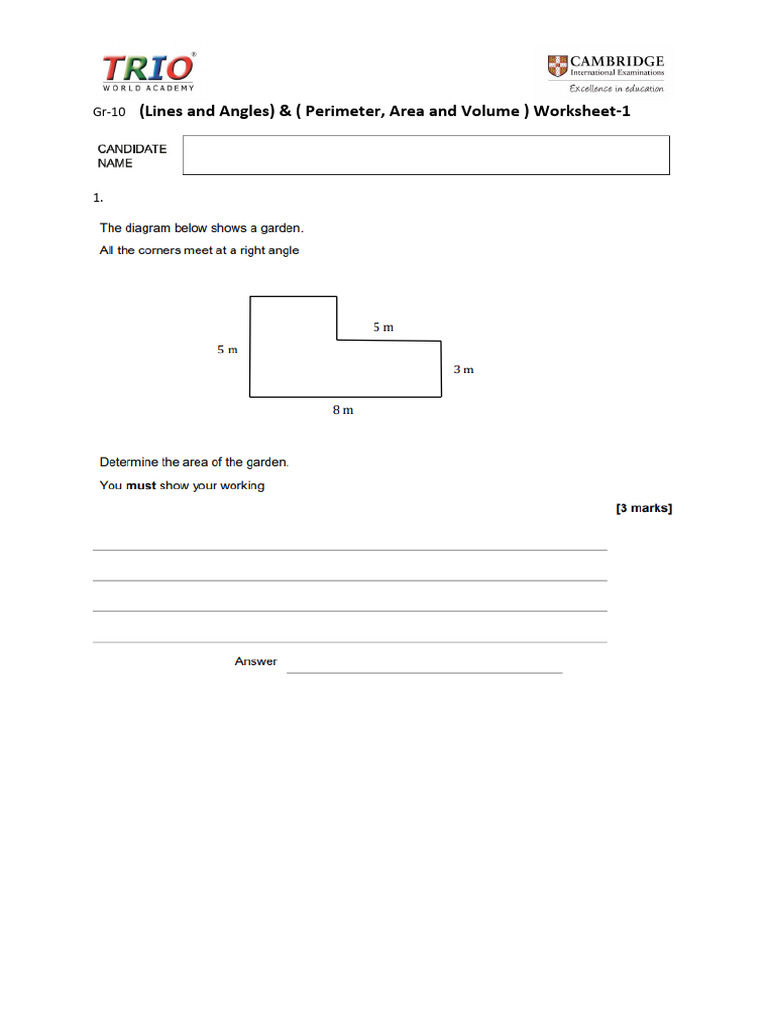 Gr10-Ch3 and 7 - Worksheet-1 | PDF