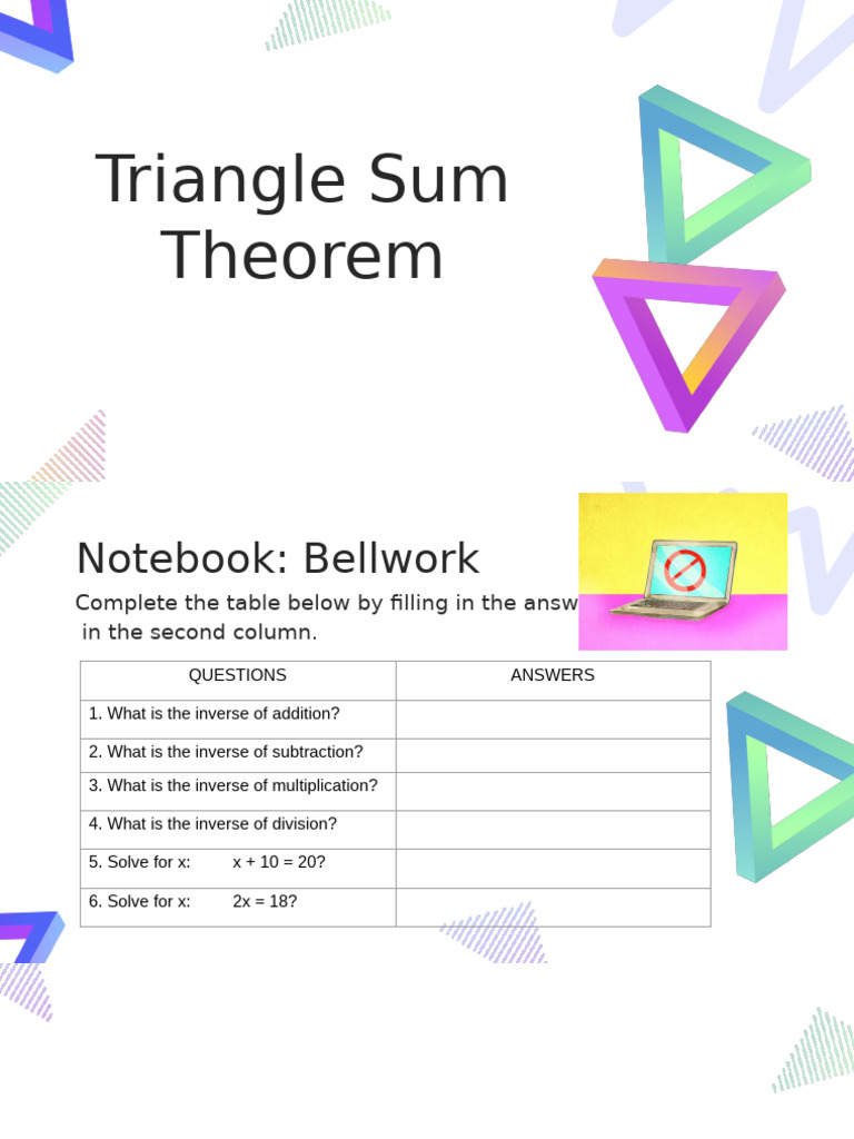 Module 3 Lesson2 Triangle Sum Theorem | PDF
