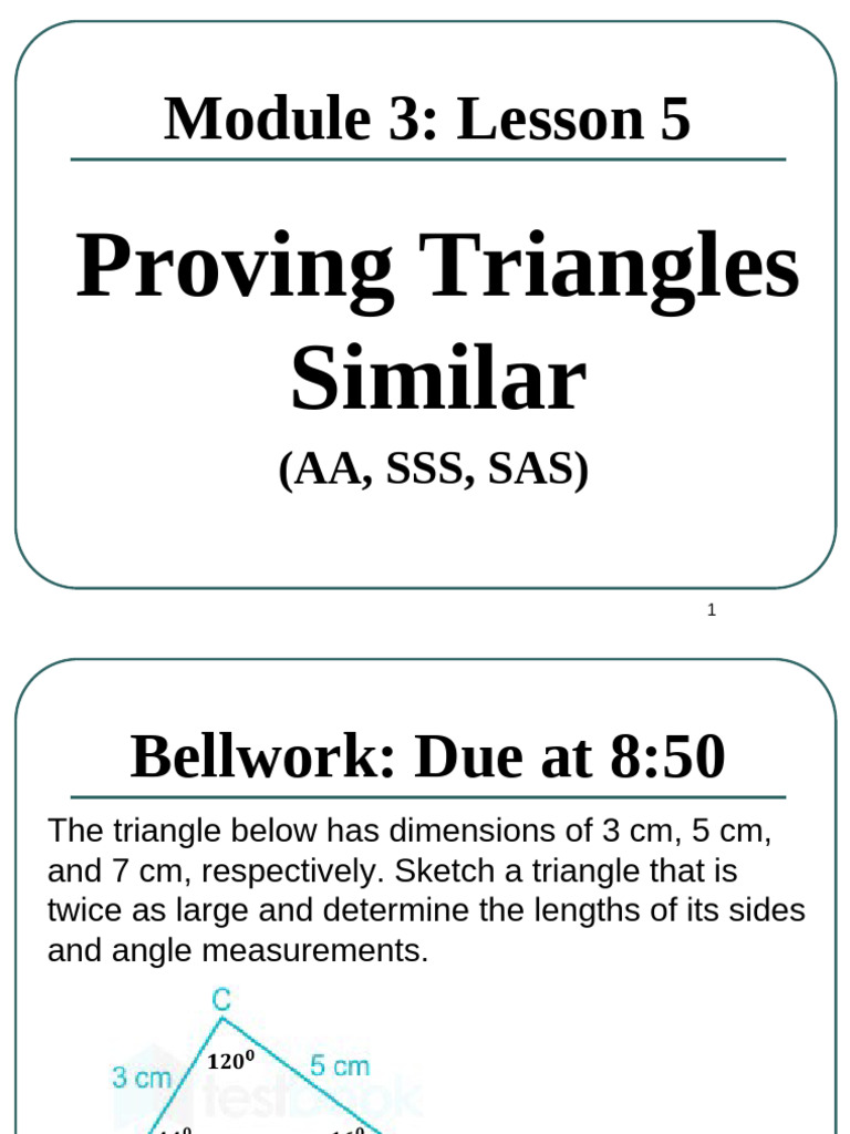 Module 3 Lesson 4similar Triangles Lesson | PDF