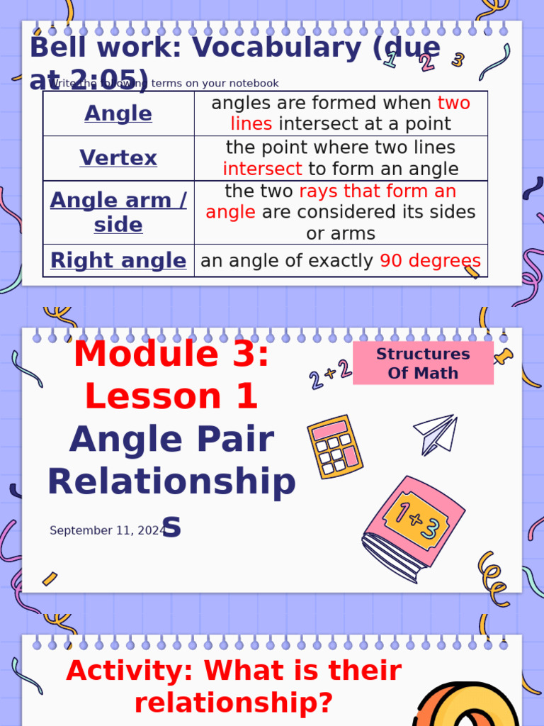 Angle Pair Relationship | PDF