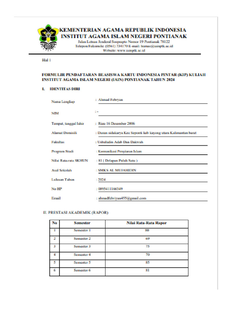 File Dokoment Yang Akan Di Jadikan Buat Daftar Kip | PDF