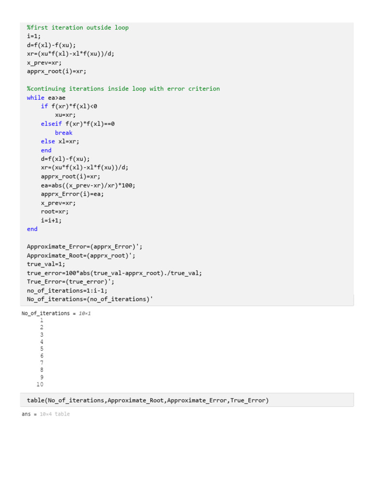 While If Elseif Break Else End: %first Iteration Outside Loop | PDF