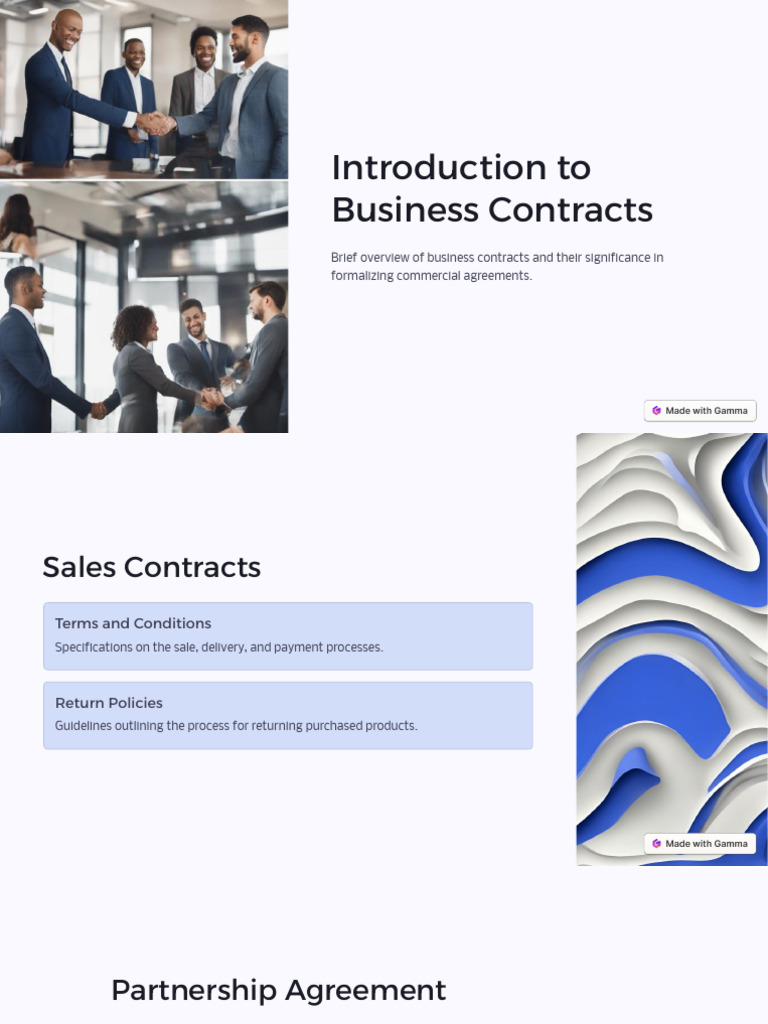 Introduction To Business Contracts | PDF