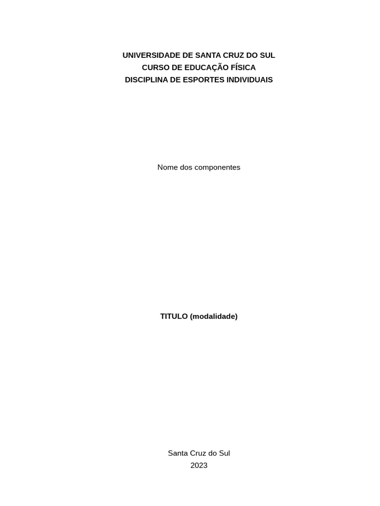 Estudos Independentes - Modelo para Formatação - 2023.1 | PDF