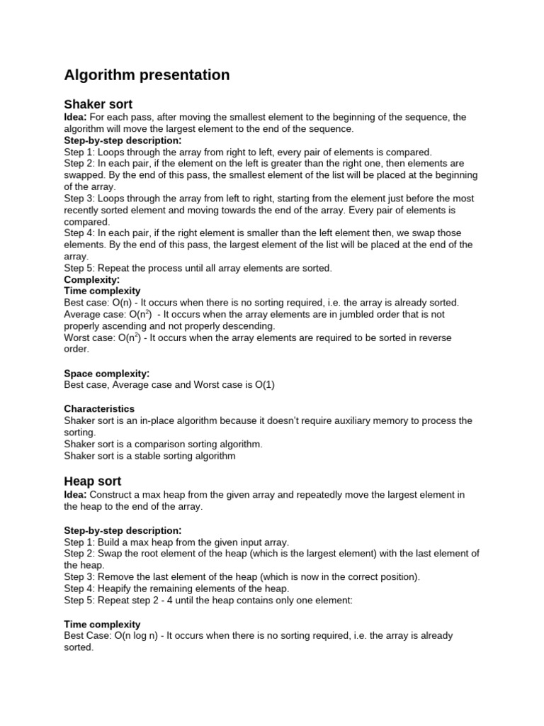 Algorithm-presentation | PDF