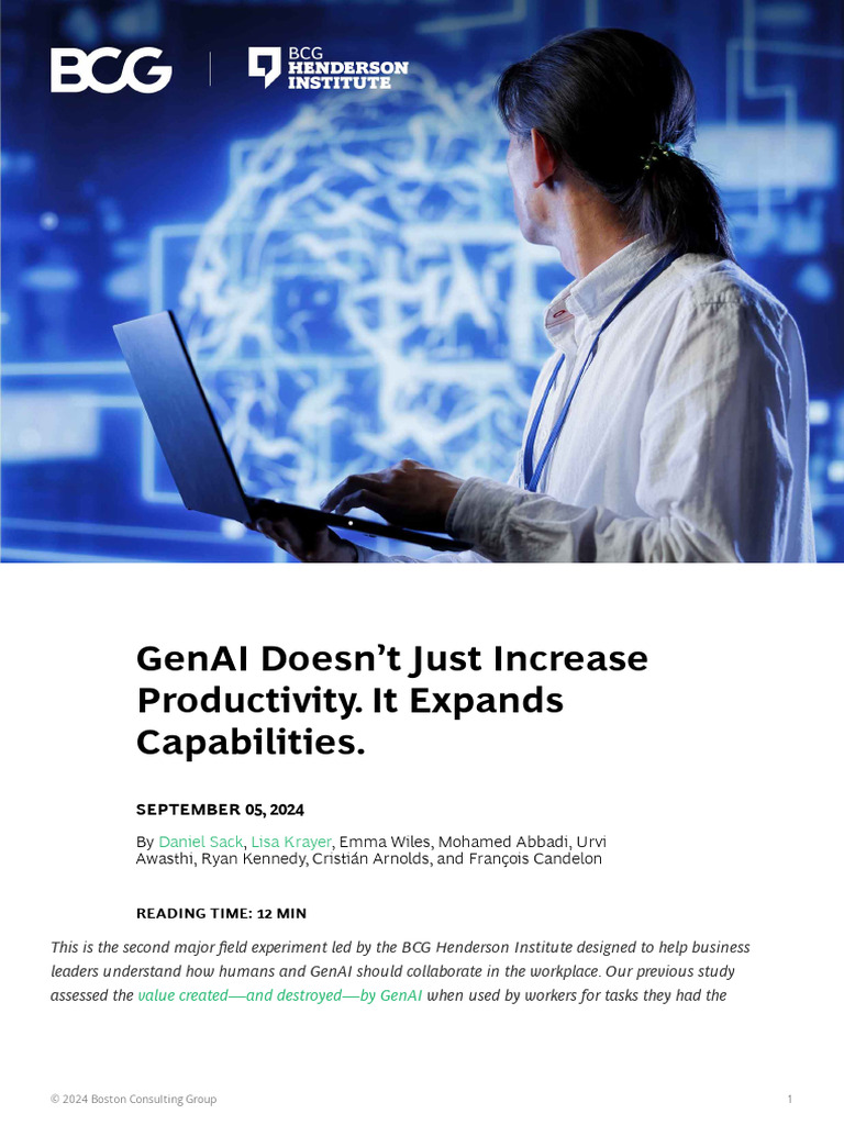 How GenAI Expands Productivity and Capabilities 1728394990 | PDF
