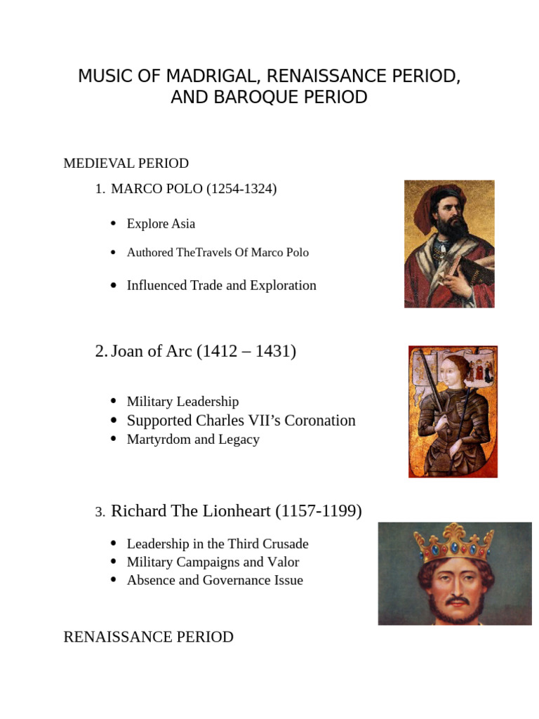 Music of Madrigal - Docx 2 | PDF