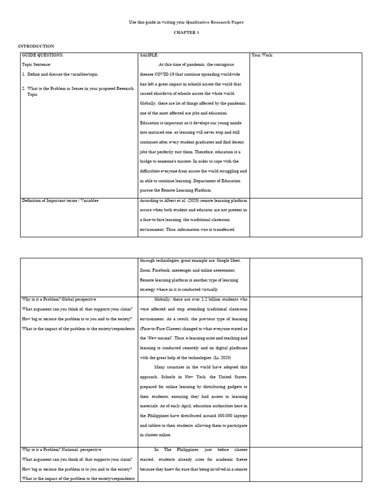 Writing Guide Qualitative - Chapter 1 6 | PDF | Learning | Corporate ...