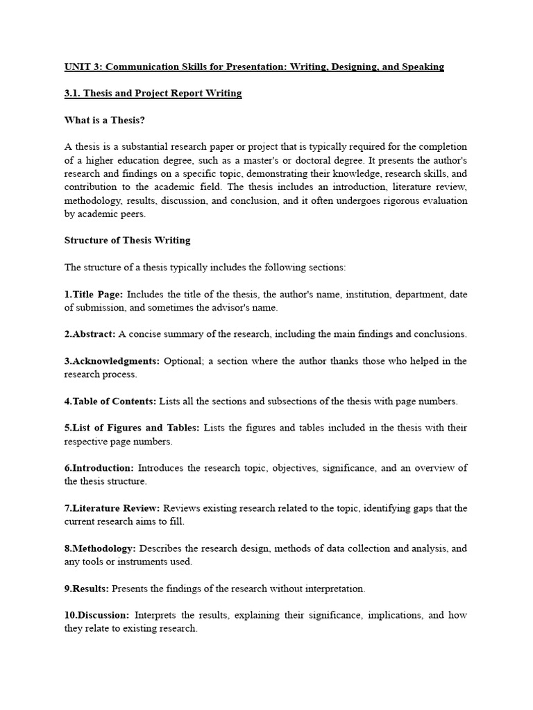 UNIT 3 - Communication Skills For Presentation - Writing, Designing ...