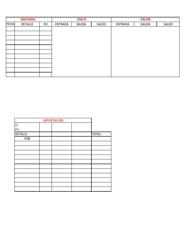 Planillas y Tablas 1 | PDF