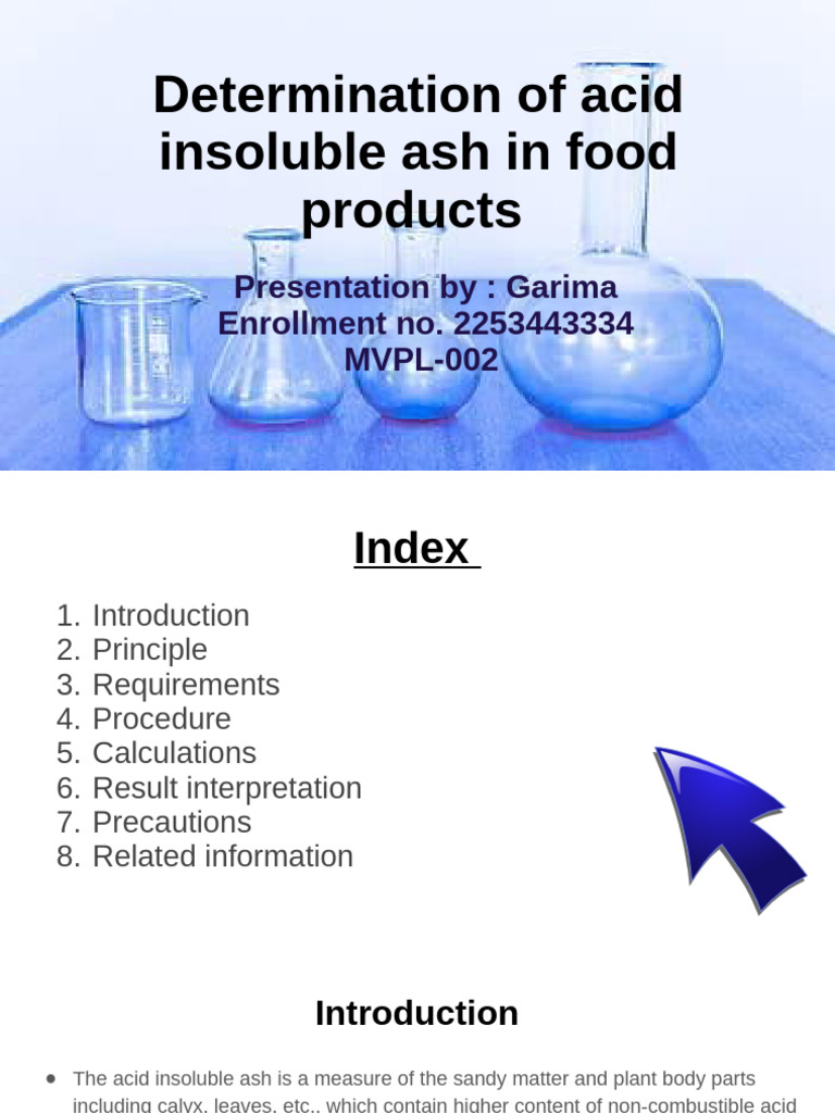 Acid Insoluble Ash in Food Analysis | PDF | Hydrochloric Acid | Flour