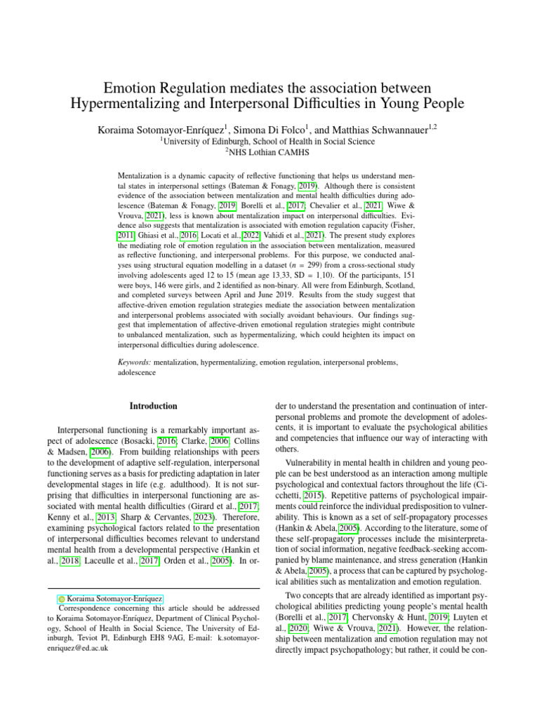 SIGMA Manuscript ERmediatesRFandInterpersonalProblems | PDF