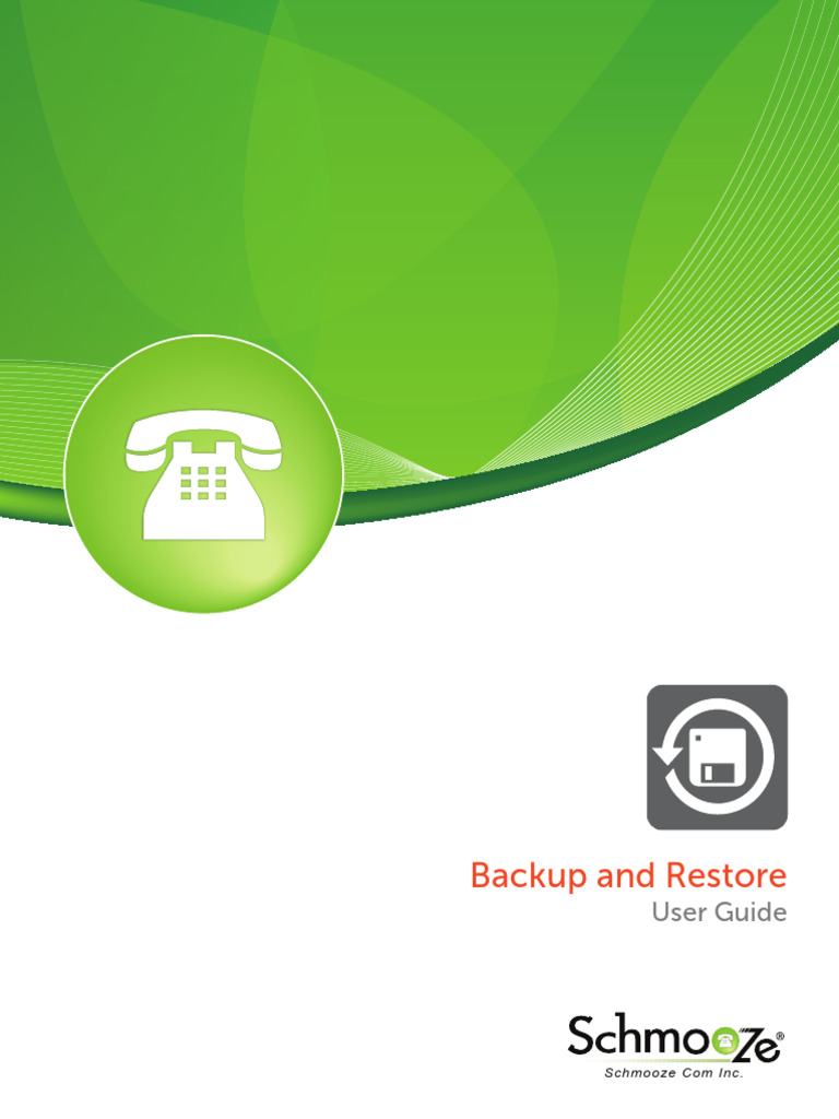 Backup - Restore Module UserGuide | PDF