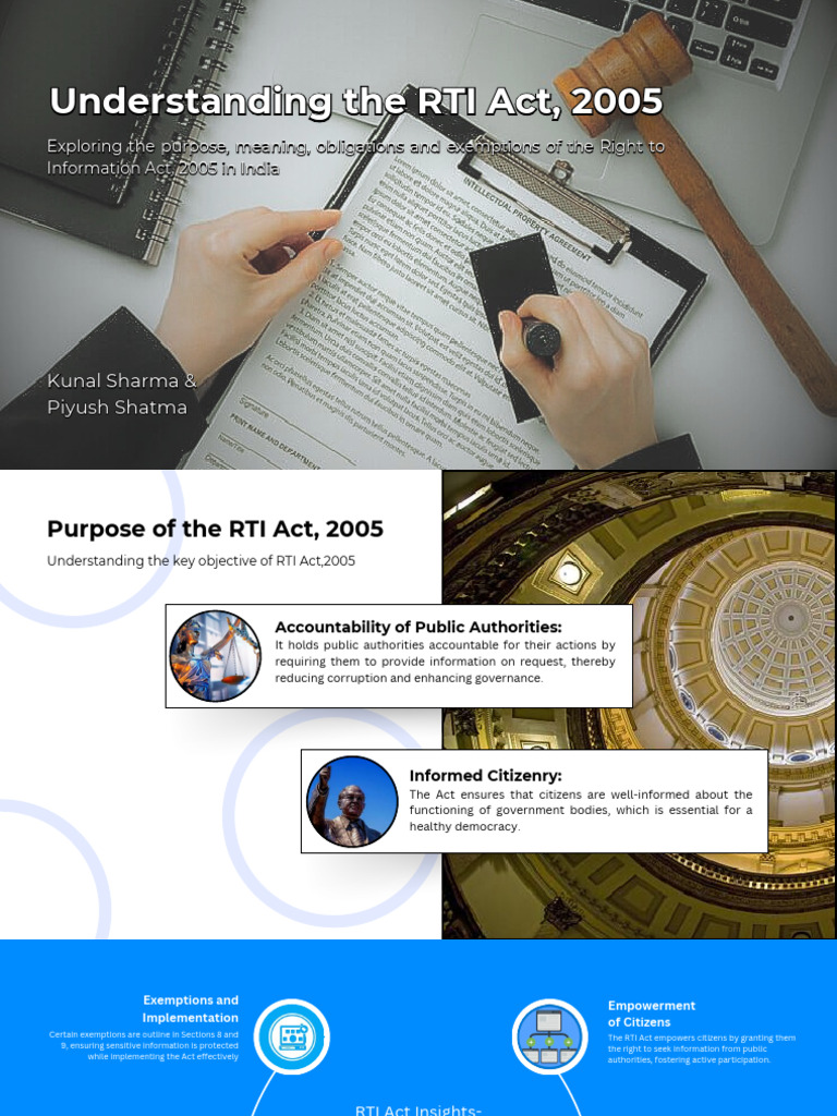 Understanding The RTI Act, 2005 | PDF