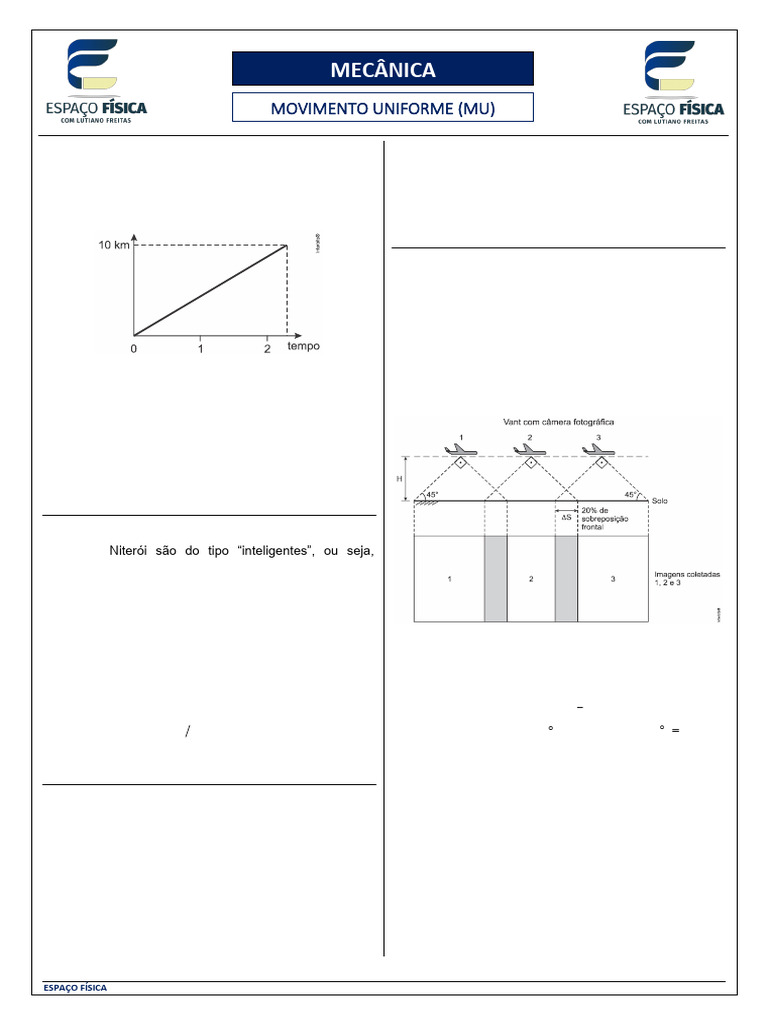 Lista - Movimento Uniforme | PDF