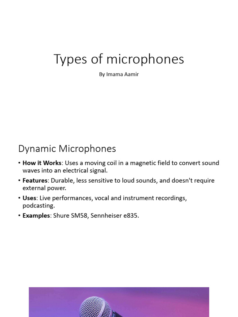 Types of microphones | PDF
