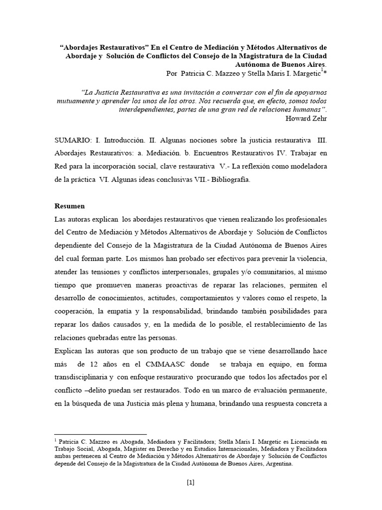 LECTURA OBLIGATORIA - Doctrina 47625 Mazzeo. Margetic | PDF