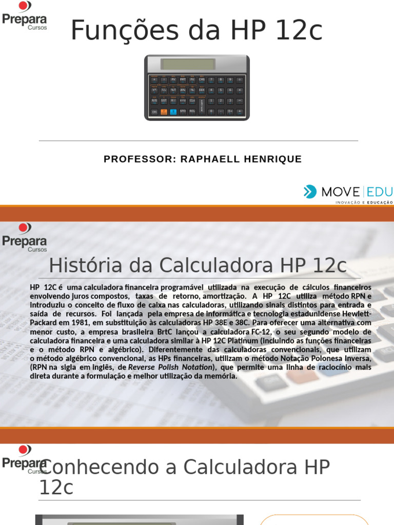 Aula Calculadora Hp12 | PDF
