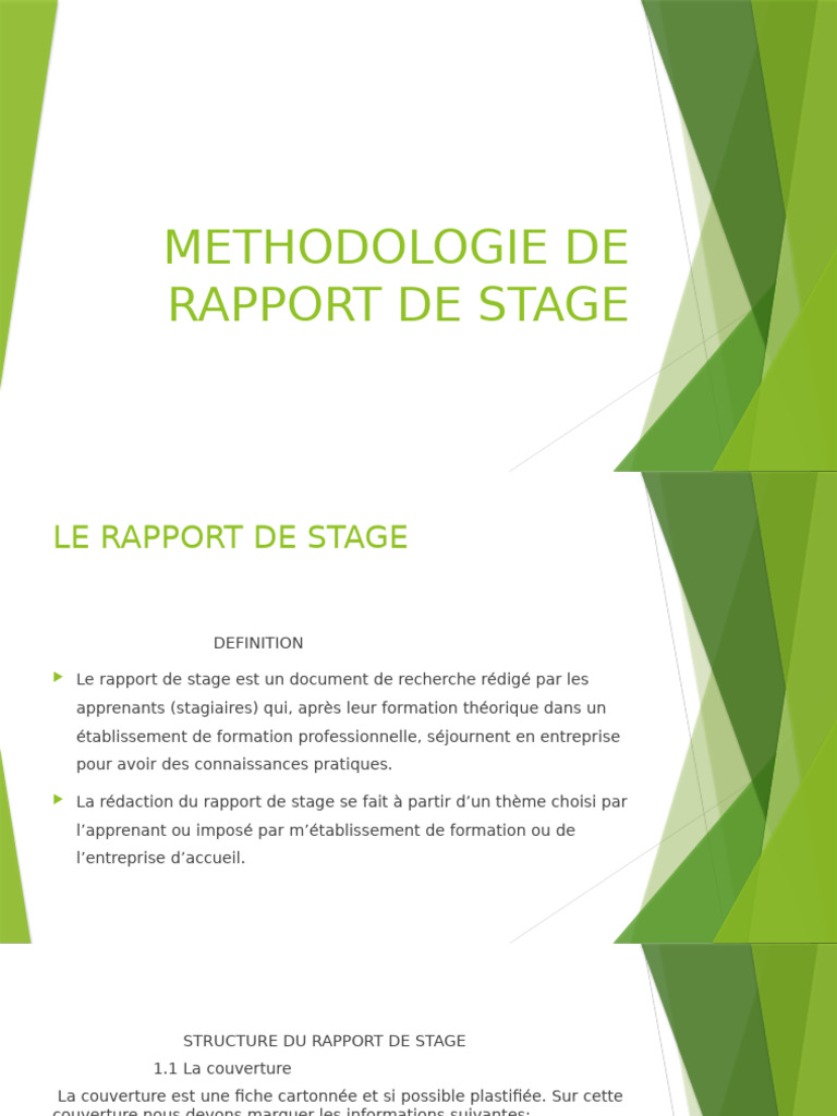 Methodologie de Rapport de Stage | PDF