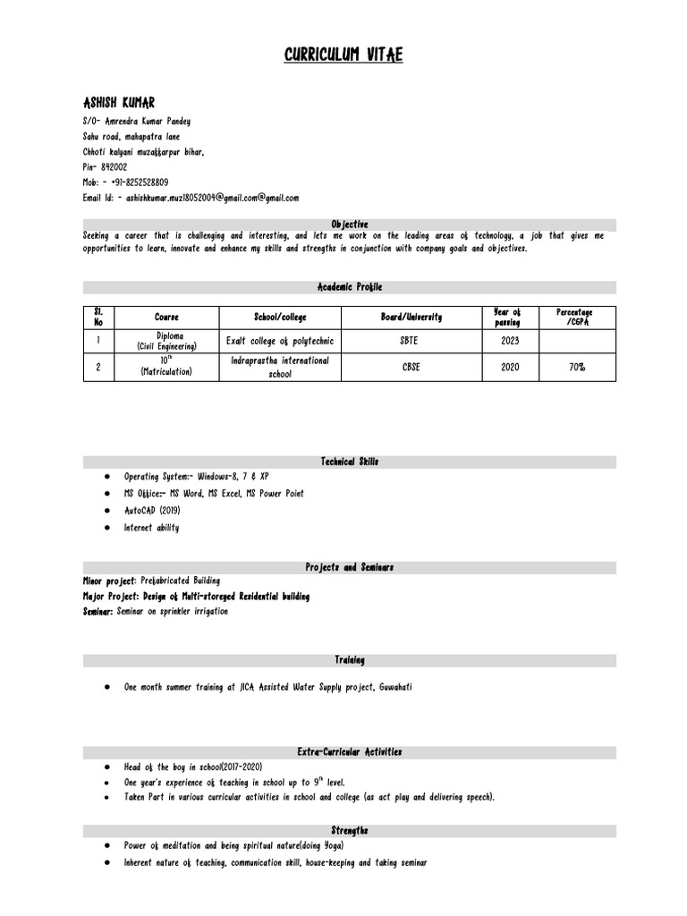 Ashish Kumar's Resume | PDF