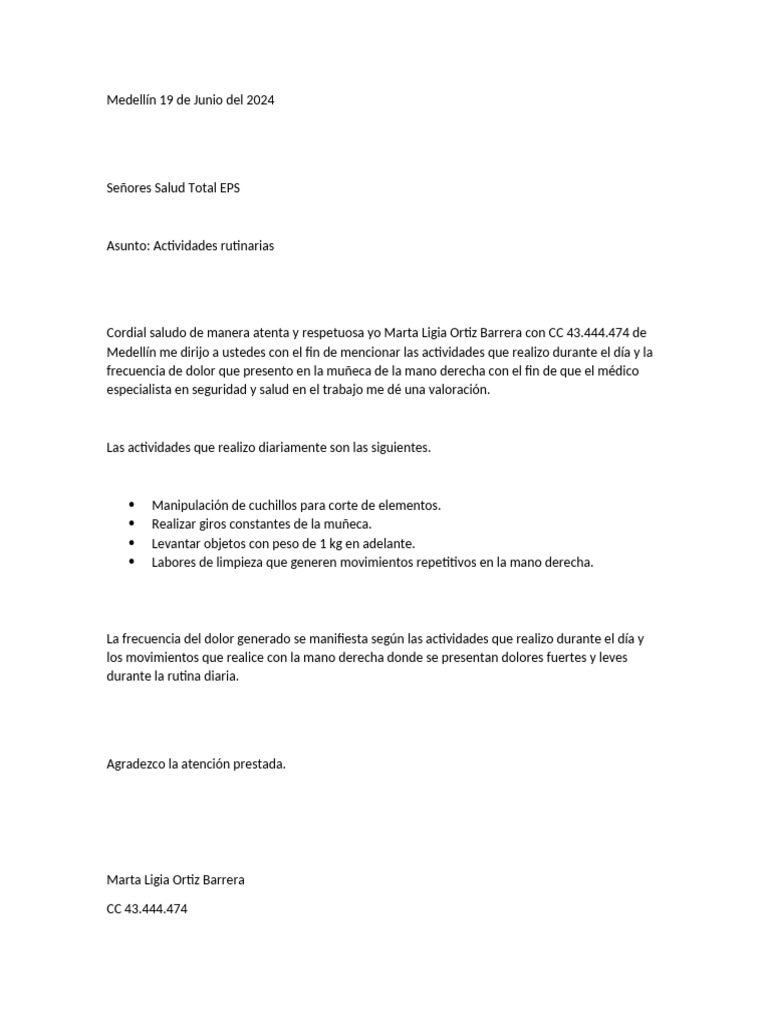 Carta Doña Marta | PDF