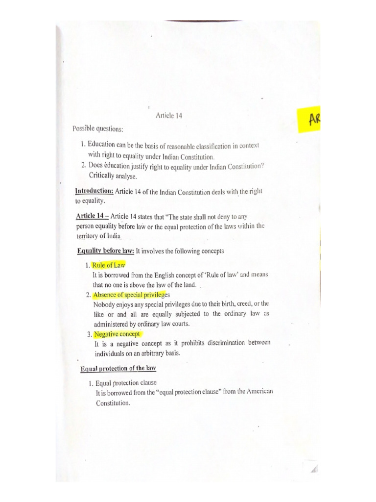 Article 14 and 15 | PDF