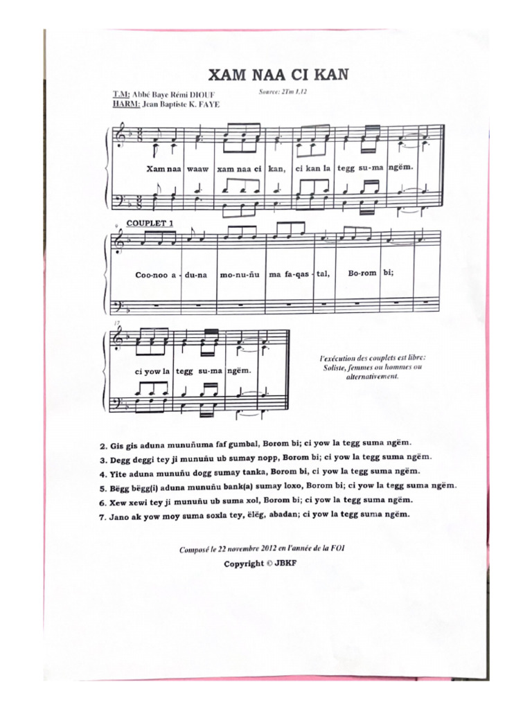 Xam Naa Ci Kan | PDF