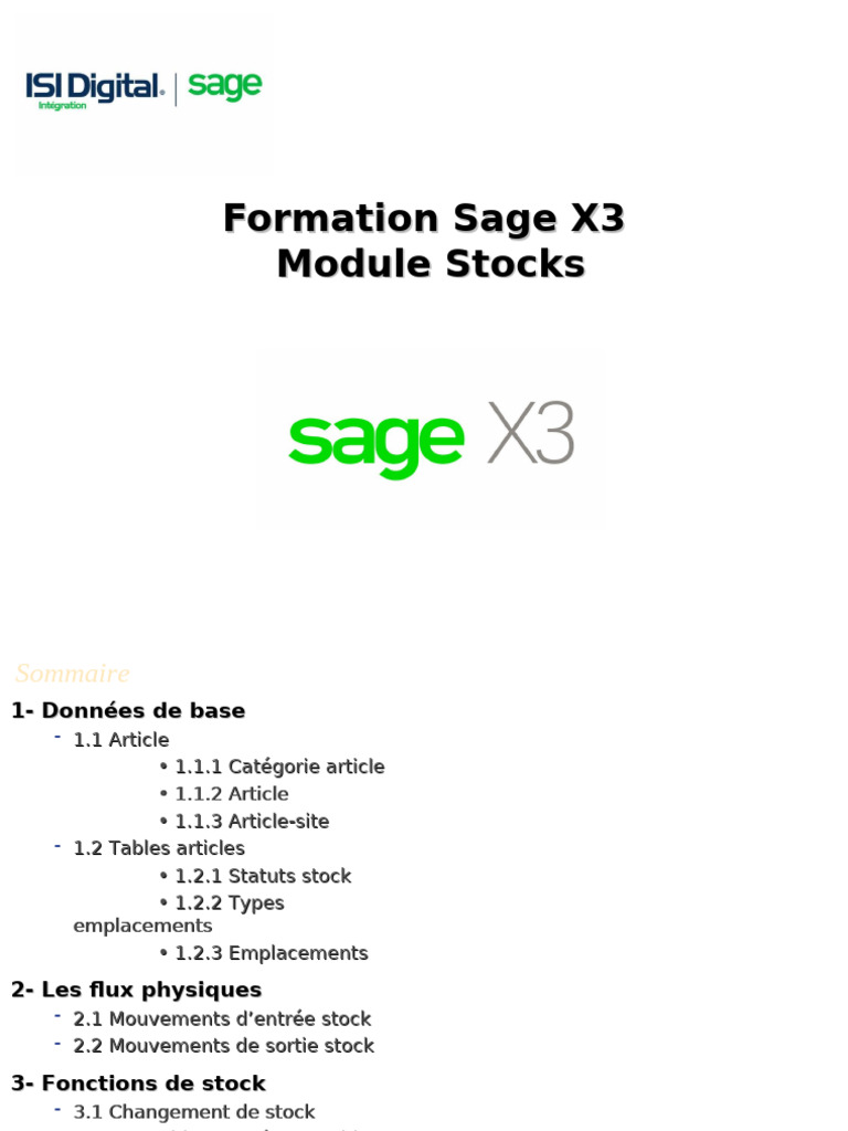 Formation Stocks V12 | PDF